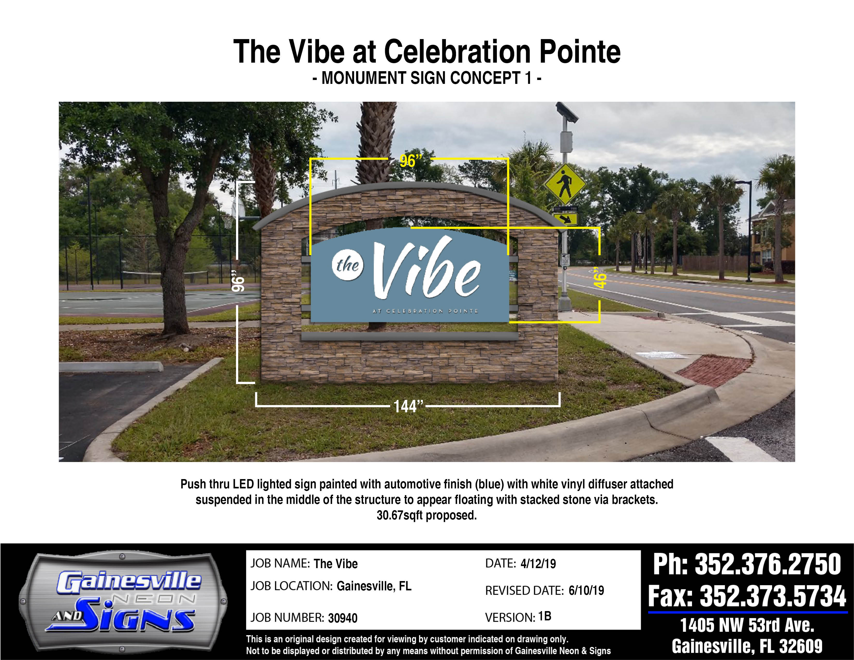 The Vibe Monument Sign